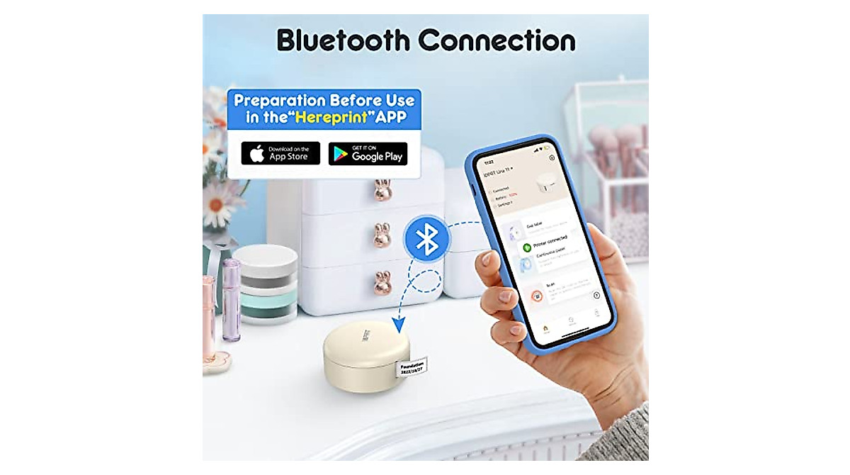 iDPRT UNA 11 Mini Bluetooth Label Maker - Easy & Portable