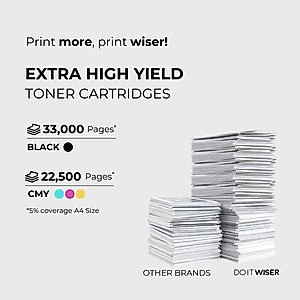 Do it Wiser Compatible Toner Cartridge Replacement for Ricoh MP C6003 MP C4503 MP C5503 MP C6004 MP C4504 MP C5504 Printer - 841849 841851 841852 841850 (4 Pack)