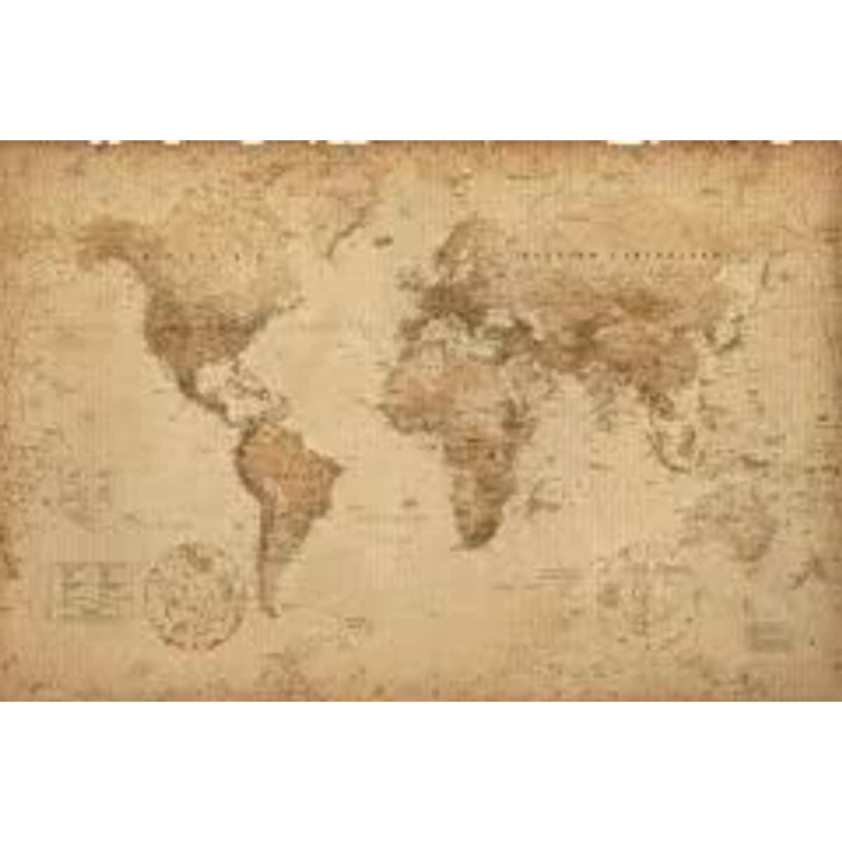 World Map (Antique) Art  24x36 Poster