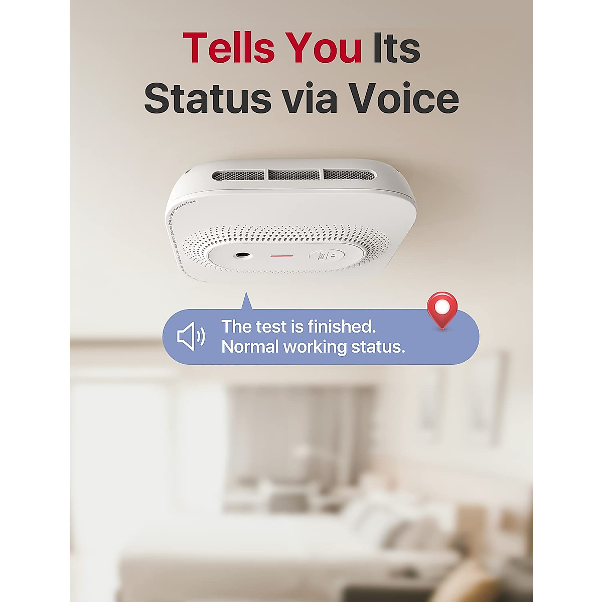 X-Sense Battery Powered Combination Smoke and Carbon Monoxide Detector with Voice Location, Wireless Interconnected Smoke Detector Carbon Monoxide Detector Combo, Model XP02-WR, 6-Pack