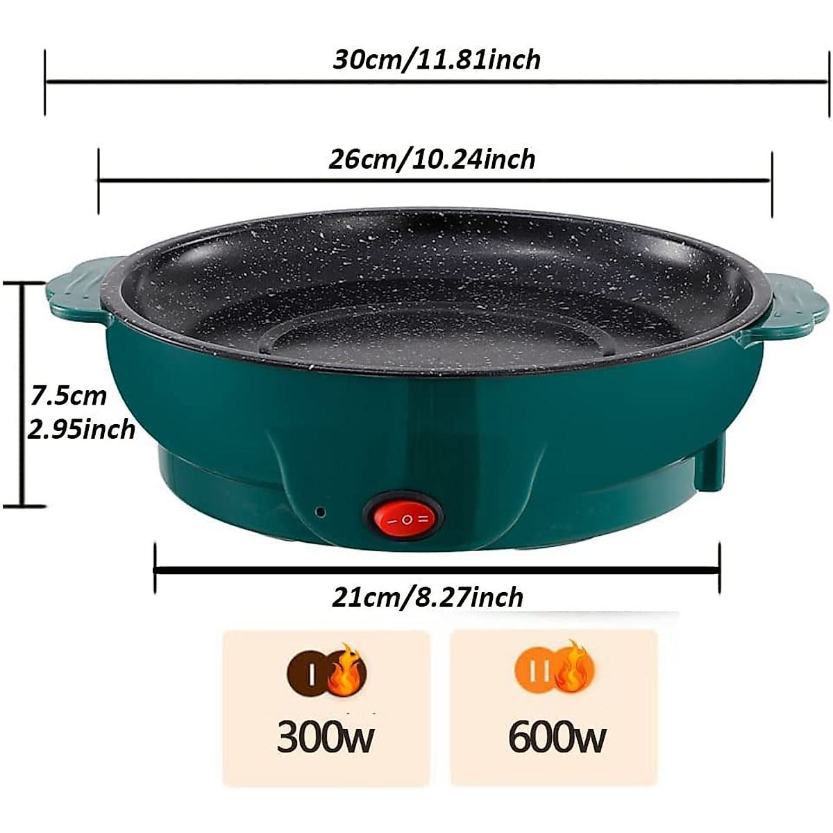 Electric Griddles, Versatile Electric Grills 110V Large-Capacity Electric Frying Pan 3-In-1 Pot Electric Bakeware for 2-4 People Electric Skillets