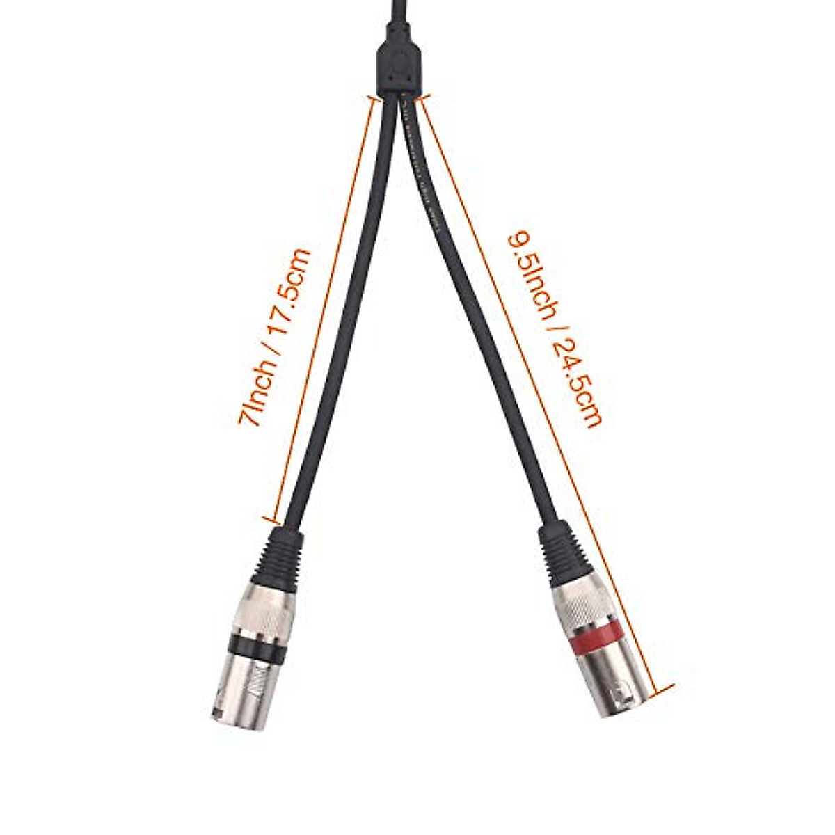 tisino 3.5mm to Dual XLR Stereo Cable 1/8 inch Mini Jack to 2 XLR Male Y Splitter Adapter Cord- 10 FT