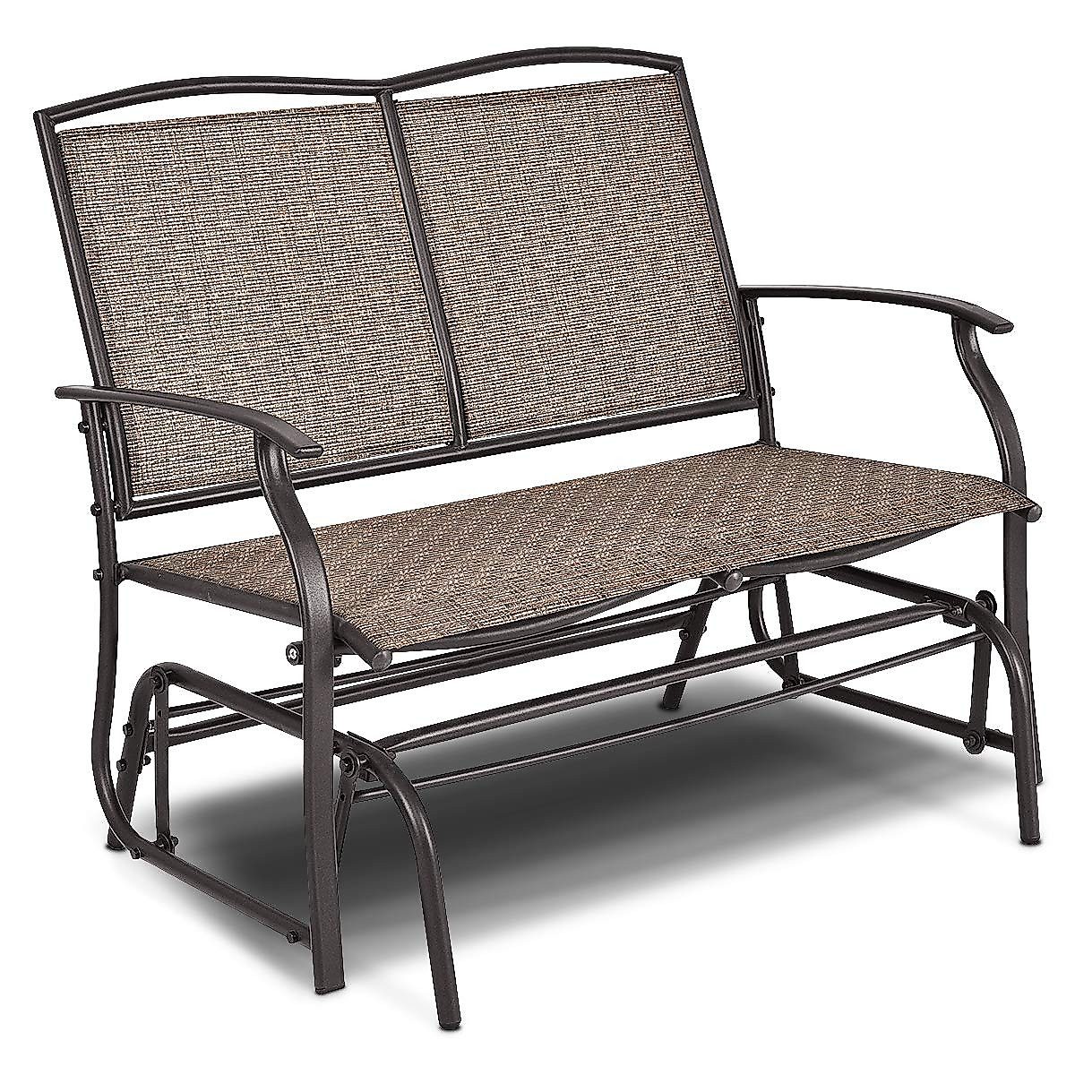 Giantex OP3100-New Patio Glider Bench, Brown 41.5"X28.0"X37"(LXWXH)
