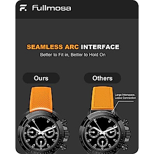 Fullmosa 22mm Silicone Watch Bands No Gaps Compatible for Samsung Galaxy Watch 46mm/Gear S3 Classic/Frontier, Galaxy Watch 3 45mm,(Orange+Black)