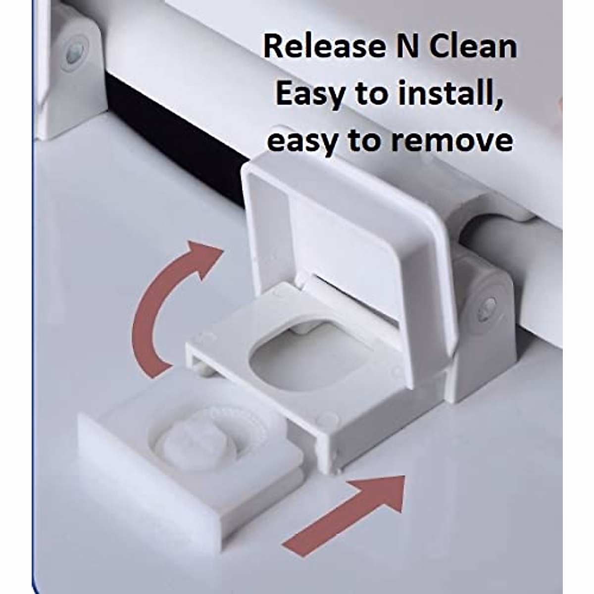 Bath Décor 2Q1R6-40 Deluxe Slow Close Plastic Toilet Seat with Vari-Adjust Lok-Down R'N'C Hinge and Quik-Lok Mounting Hardware, Round, Dresden Blue