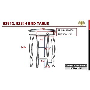 Farmhouse Side Table,Solid Wood Small End Table with Drawer Accent Table 2-Layer Sofa Table Bedside Table Home Decor for Living Room Bedroom Balcony Office Rustic Brown