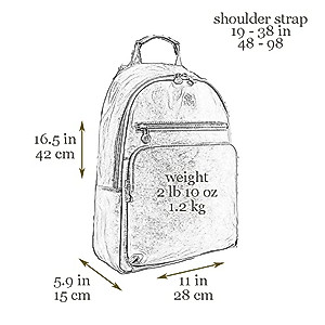 Time Resistance Leather Backpack Vintage Rucksack Purse for Laptop