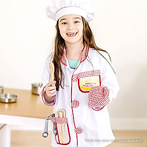 Melissa & Doug Chef Role Play Costume Set With Accessories - Pretend Chef Outfit For Kids Ages 3+