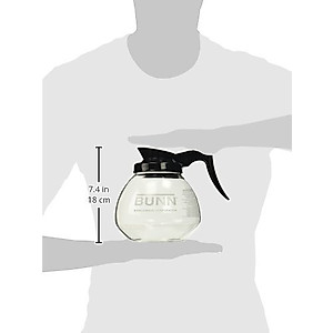BUNN Coffee Pot Decanter/Carafe, 2 Black Regular and 1 Orange Decaf, 12 Cup Capacity, Set of 3, Original Version