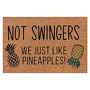 AKWFUNZ Home Doorway Rug Cartoon Pineapple Pattern and Funny English Sentence Print Fashion Mat