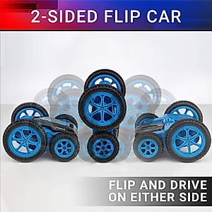 Force1 Cyclone LED AND Tornado Remote Control Car Bundle - Double Sided Fast RC Cars (2) Stunt Cars with 360 Flips, All Terrain Tires, LEDs, RC Crawler Rechargeable Toy Car Battery for Kids and adults