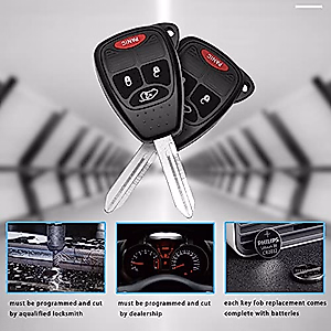 Tyranway Keyless Entry Remote Smart Car Key Fob Fit for Chrysler Pacifica 2004-2008, Jeep Liberty 2005-2007 ( P/N: M3N5WY72XX ) (4-BTNS)