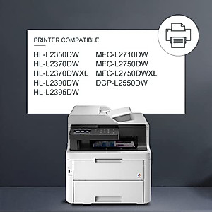 DRAWN TN760 High Yield Toner Cartridge Black TN-760 2-Pack Compatible TN-760 Toner Cartridge Replacement for Brother MFC-L2750DW HL-L2370DW HL-L2350DW HL-L2390DW DCP-L2550DW Printer