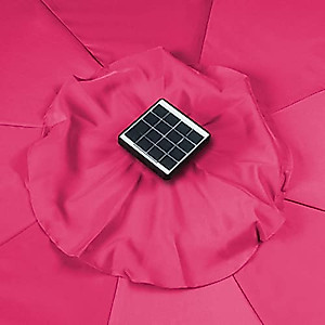 Trademark Innovations 7' Solar LED Patio Umbrella (Pink)