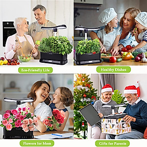 Gift for All, Hydroponics Growing System, Aerogarden, Indoor Garden, Indoor Gardening System, Aero Garden, Indoor Herb Garden, Hydroponic Planter, Adjustable Height up to 23", with 12 Pods
