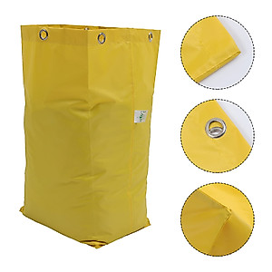 Scicalife Yellow Laundry Cart Bag, 9" x 7" x 0.98", Vinyl, Reusable, Stain and Water Resistant