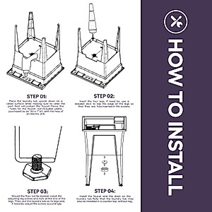 Utility Sink with One-Handle Matte Black Plastic Faucet – Polypropylene Laundry Sink, Grey Garage Sink, Indoor & Outdoor Use – Complete Sink Set by Noah William Home (24” X 22” X 34” 19.5 Gallons)