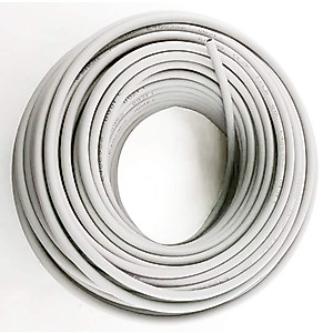 InstallerCCTV 22 AWG 6 Conductors Shielded Security Alarm Wire Cable, Riser Alarm Control Cable, 125ft Spool Full Copper for Fire/Sound/Security Burglar Station Wire Security