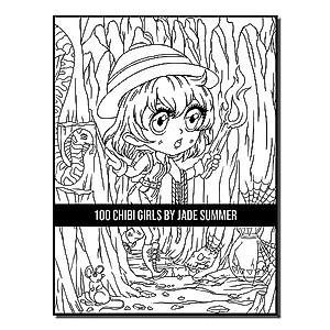 100 Chibi Girls: An Adult Coloring Book Collection with Cute Girls, Fantasy, Horror, Christmas, and More!