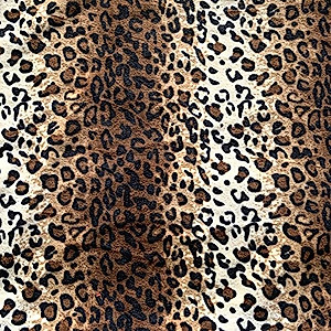 Leopard Print Anti-Pill Fleece Fabric by The Yard