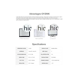 Three Color 2.13inch E-Ink Display HAT (B), 212x104 Resolution 3.3V/5V Red Black White E-Paper Display Screen for Raspberry Zero/Zero W/Zero WH/2B/3B/3B+ SPI Interface,Full Refresh