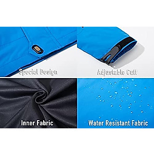 MAGCOMSEN Waterproof Jacket Men Ski Jacket Snowboard Jacket Mens Jacket Tactical Jacket Windbreaker Jacket Winter Jackets for Men Rain Jacket for Men Black