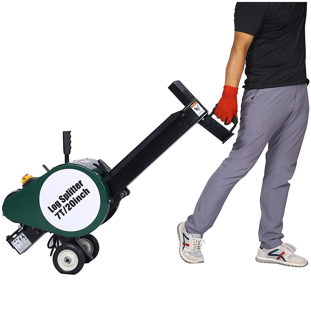 VACCU Flywheel Electric Diverter Log Diverter Electric Portable 7Ton Heat Diverter 2HP 16A, Electric Firewood Splitter