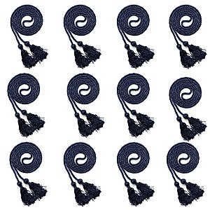 WeGraduate 12pcs Graduation Honor Cord 68'' with Soft Touch Tassel (Navy)