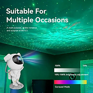 Star Projector Galaxy Night Light - Astronaut Space Projector, Starry Nebula Ceiling LED Lamp with Timer and Remote, Kids Room Decor Aesthetic, Gifts for Christmas, Birthdays, Valentine's Day
