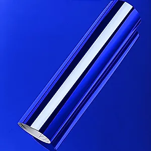 TECKWRAP 11.5" x 60" Blue Chrome Mirror Vinyl Wrap Film Vinyl Roll