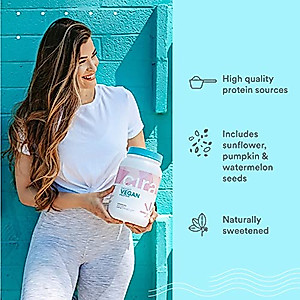 Bright Vegan Protein Powder for Women - Low-Carb, Non Dairy, Gluten Free, & Non-GMO Naturally Flavored Plant-Based Protein - 30 Servings, Vanilla