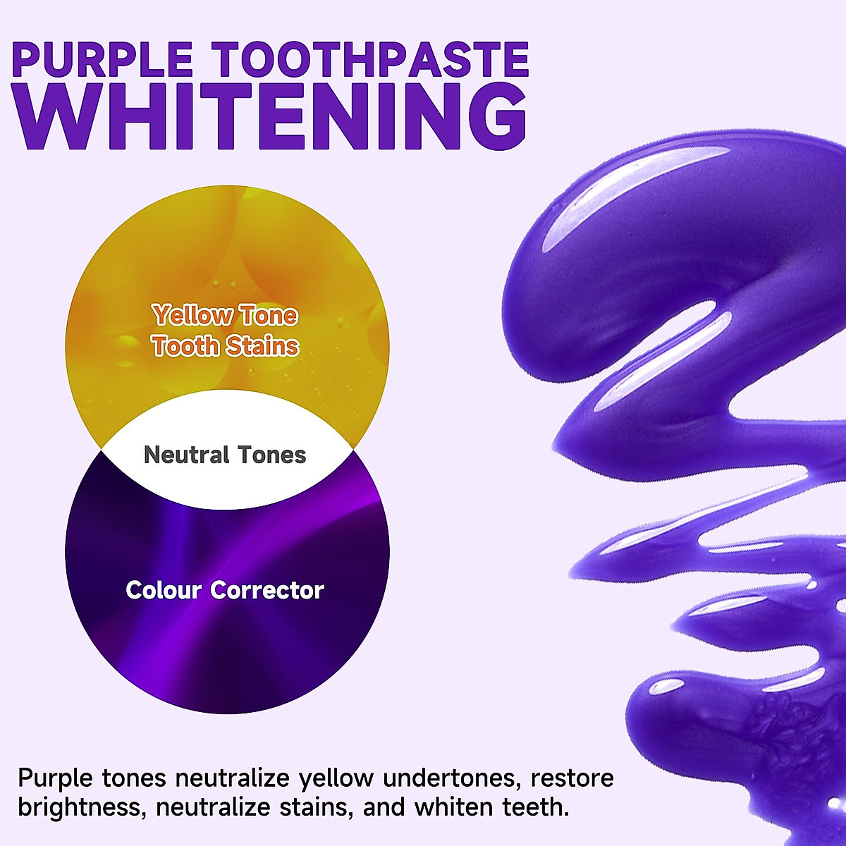 ZXSUCH Purple Toothpaste for Teeth Whitening