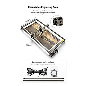 ATOMSTACK Laser Engraver S10 Pro, 10W Output Power Engraving Cutting Machine with 0.06 * 0.08mm Dual Compressed Spot for Wood and Metal, Acrylic, Leather, Black