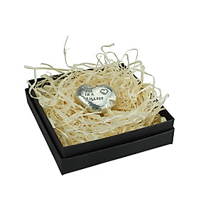 10th Your My One in A Million Gift - 10th Anniversary Metal Heart Pebble Gift -Keep My Heart Close