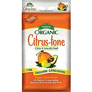 Espoma Organic Citrus-tone 5-2-6 Natural & Organic Fertilizer and Plant Food for all Citrus, Fruit, Nut & Avocado Trees; 18 lb. Bag. Promotes Vigorous Growth & Abundant Fruit