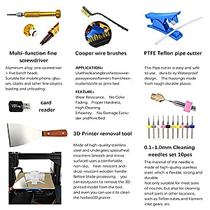 INF3DCOORD 55 Pcs 3D Print Tool Kit Box 2.0 with Cutting Tool, Cleaning Needles, Utility Knife,Screwdriver,Carving Knife,Tweezers,Flat File,Allen Wrench，Shovel,Metal Caliper, Model Tools