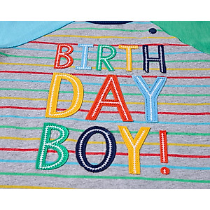 Mud Pie Baby Kids Birthday Boy Shortall, Multi, 12-18 Months