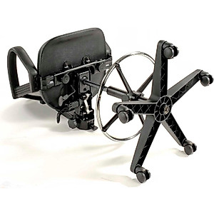 GLOBAL INDUSTRIAL 5-Way Adjustable Ergonomic Stool with Loop Armrests Black