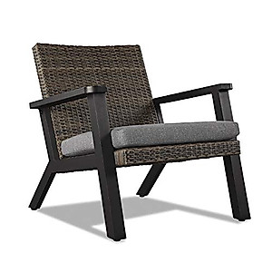 Real Flame 1120-BLK Norwood Set (2 Chairs), Brown/Gray Wicker