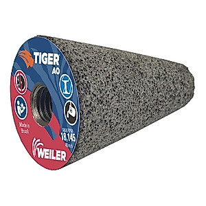Weiler 68317 TIGER AO TYPE 17 Flat Tip Portable Grinding Cone, A24-R, 2" X 3" X 5/8-11, (Pack of 12)