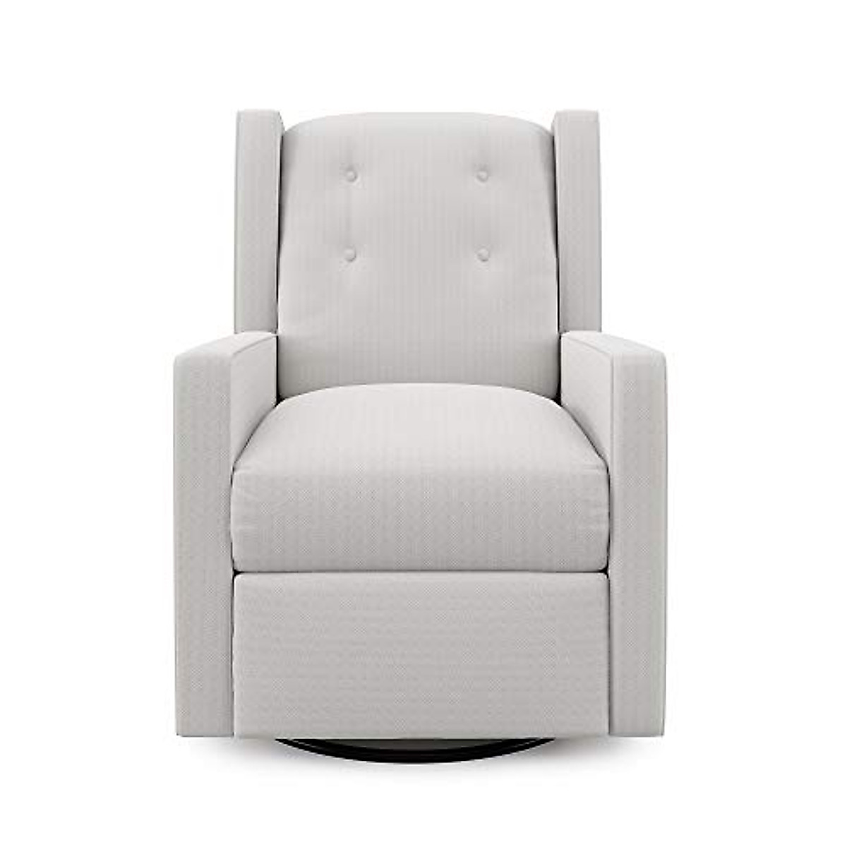 Baby Relax Mikayla Swivel Glider Chair, White, Water Stain Resistant Recliner