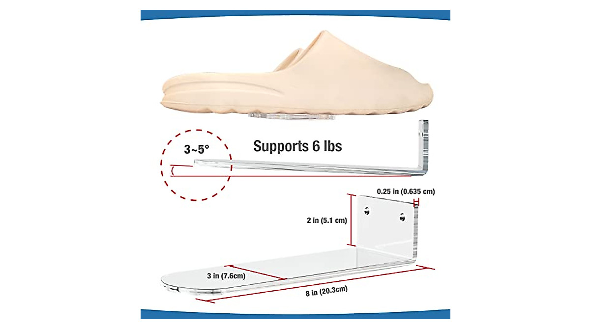 Import Nomad Unbound Clear Floating Shoe Shelves (6 Pack) - Stylish ...