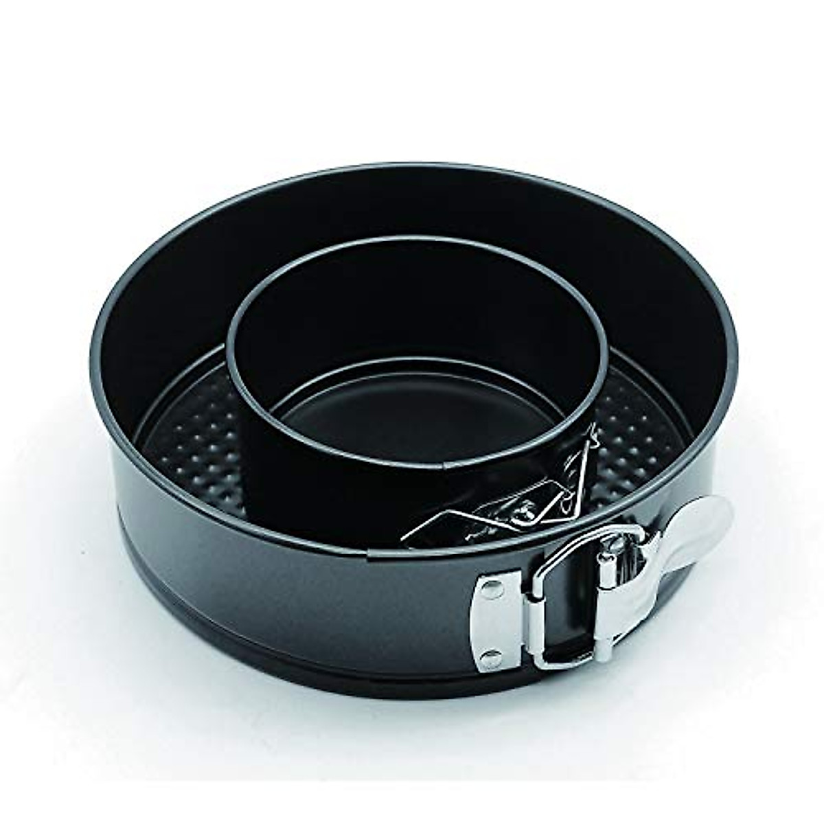 HYTK Springform Pan Set of 2 Nonstick Round Cheesecake Cake Pan 4 and 7 Inch Leakproof Heavy Carbon Steel Detachable Bakeware For Instant Port 6QT or 8QT…