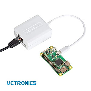 UCTRONICS Upgraded Raspberry Pi Zero Ethernet and Power, Micro USB to Ethernet/PoE Adapter for Fire TV Stick, Chromecast, Google Mini, Wyze Cams and More, IEEE 802.3af Compliant
