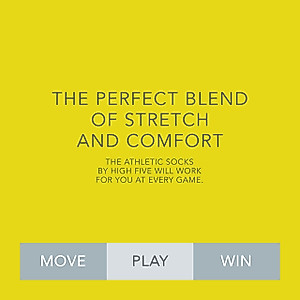 High Five Athletic Sock M Power Yellow