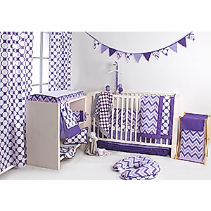 Bacati - Mix N Match Zigzag Hamper (Purple)