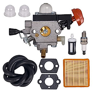Mikatesi 4180-120-0615 FS91 Carburetor for Stihl FS91 FS91R FS111 FS89 HT102 HT103 FC91 FC96 KM91 KM91R KM111 FC111 Brushcutter Trimmer Carb - with Air Filter Kit