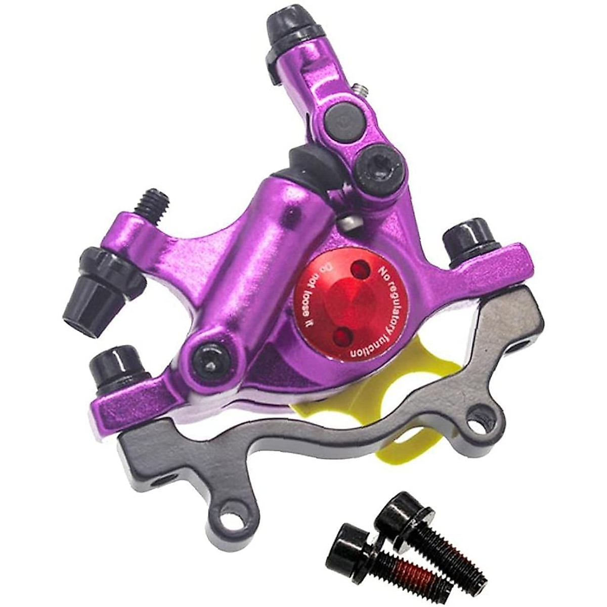 1 Pair Front & Rear HB-100 MTB Bike Hydraulic Disc Brake Calipers Aluminum Alloy Mountain Bike Road Bicycle Line Pulling Brake Clamp (Color : Purple, Size : Only Front)