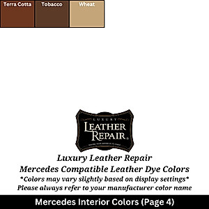 Luxury Leather Repair Automotive Leather Vinyl Repair Dye Color Restorer Compatible with MERCEDES Interiors & Accessories – Easy DIY Leather Dye (Wheat, 8oz)