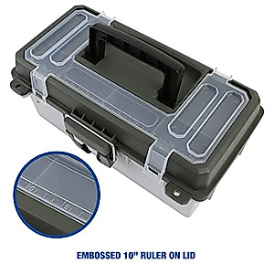 Sheffield 12670 13" Tackle Box, Fishing Gear Organizer for Fly Fishing, Flip-Up Lid, Lift-Out Tray, Stackable Storage, Made In USA